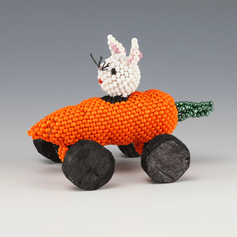 ZUNI BUNNY IN CARROT RACE CAR BY FARLAN & ALESIA QUETAWKI | The Crow ...