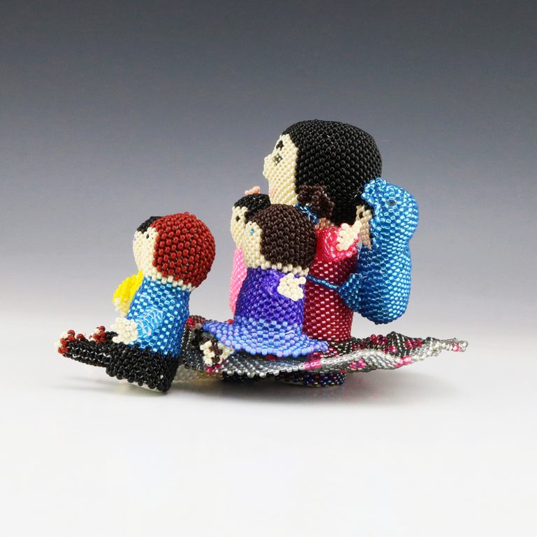 STORYTELLER BY RONDA DOSEDO ZUNI BEADWORK | The Crow and The Cactus
