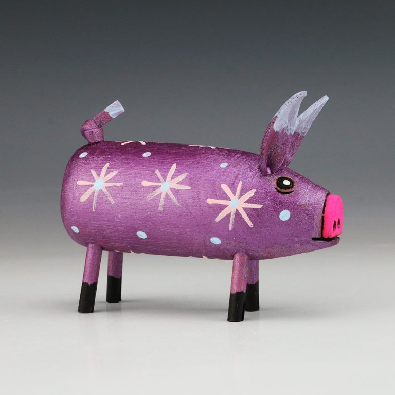 NAVAJO FOLK ART PIG BY RAY & ORLEEN LANSING | The Crow and The Cactus