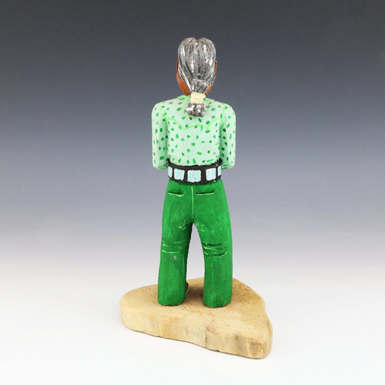 NATIVE AMERICAN NAVAJO FOLK ART MAN BY MARVIN JIM | The Crow and The Cactus