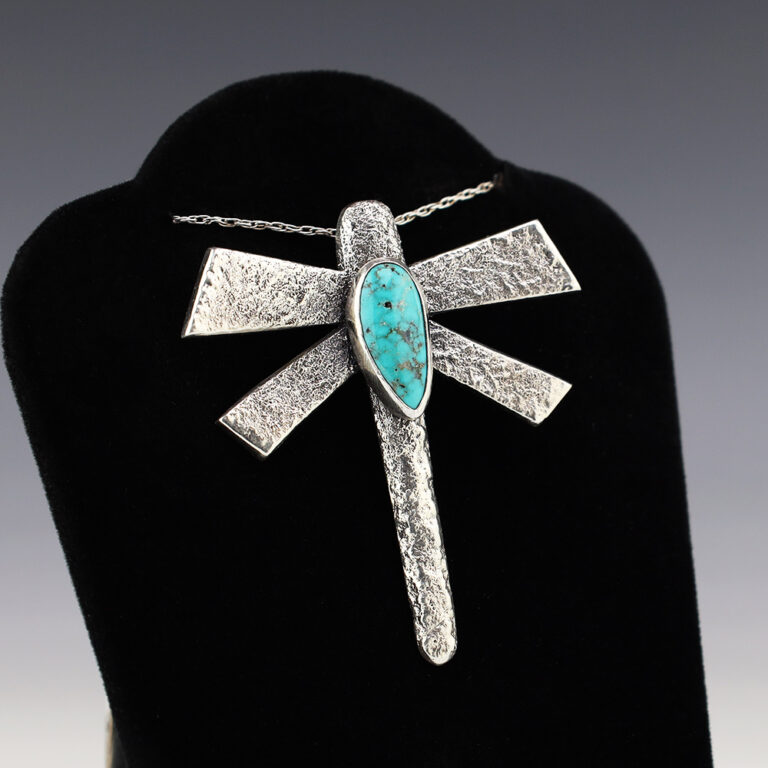 DRAGONFLY PENDANT BY GARY CUSTER NATIVE AMERICAN | The Crow and The Cactus