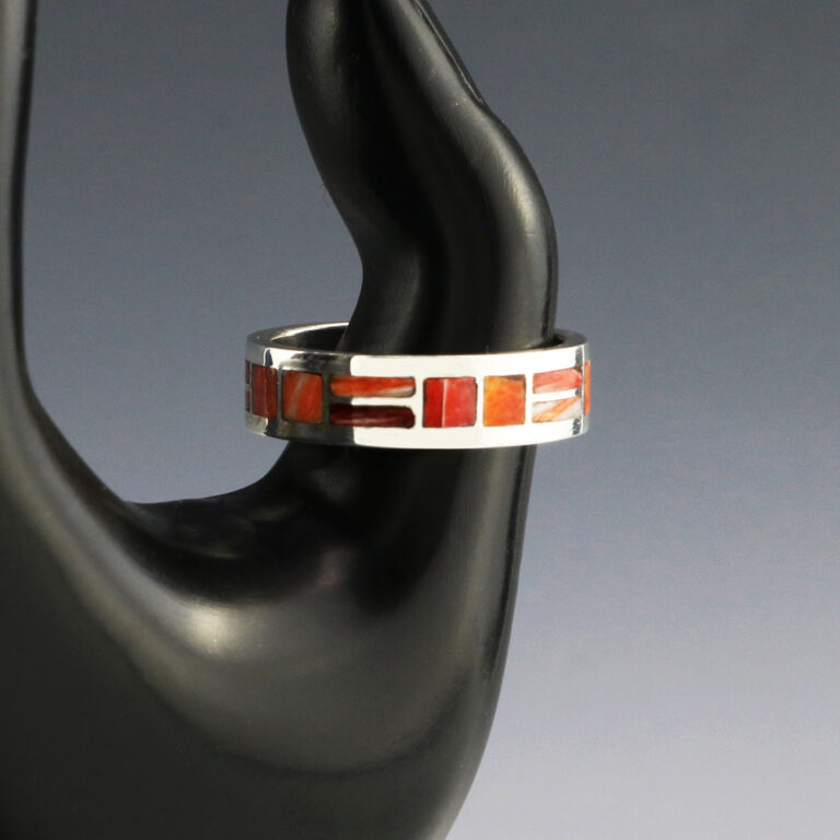 ZUNI STERLING SILVER & SPINY OYSTER RING BY NANCY & SHELDON WESTIKA 9 3 ...