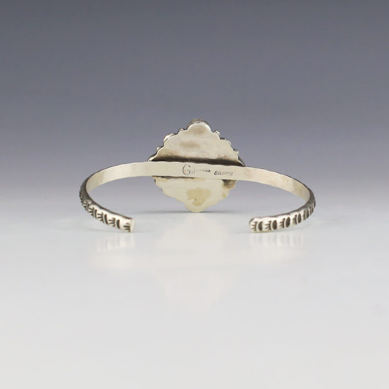 NATIVE AMERICAN NAVAJO STERLING SILVER & PINK CONCH SHELL BRACELET BY ...