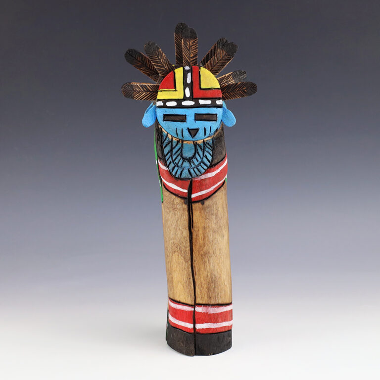 SUN FACE KACHINA BY WALTER HUGHTE ZUNI | The Crow and The Cactus