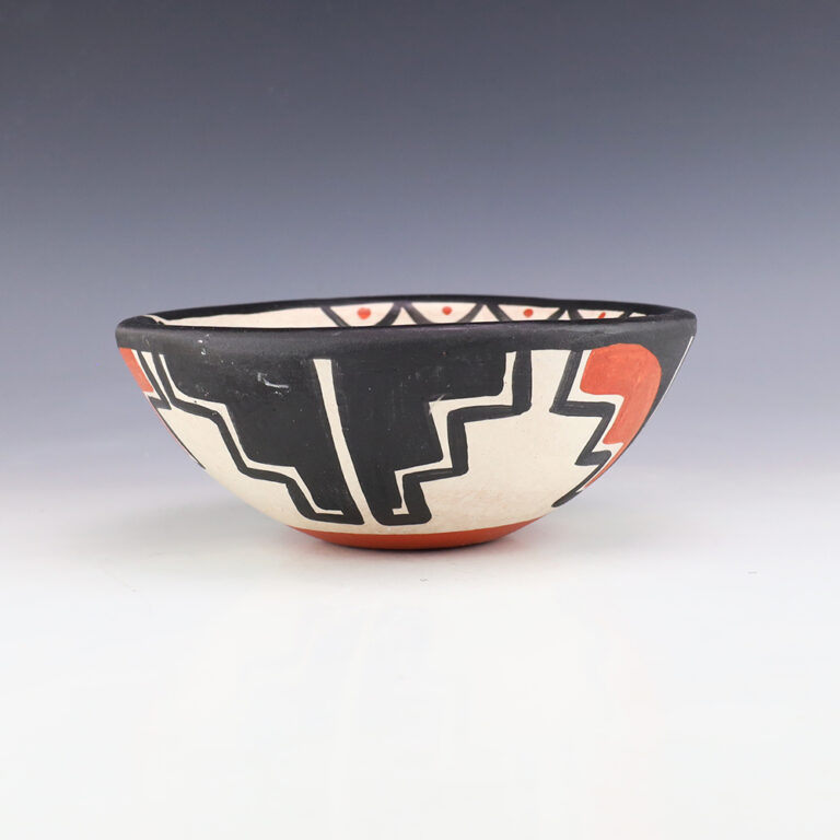 NATIVE AMERICAN SANTO DOMINGO KEWA HUMMINGBIRD POTTERY BOWL BY ROSE ...