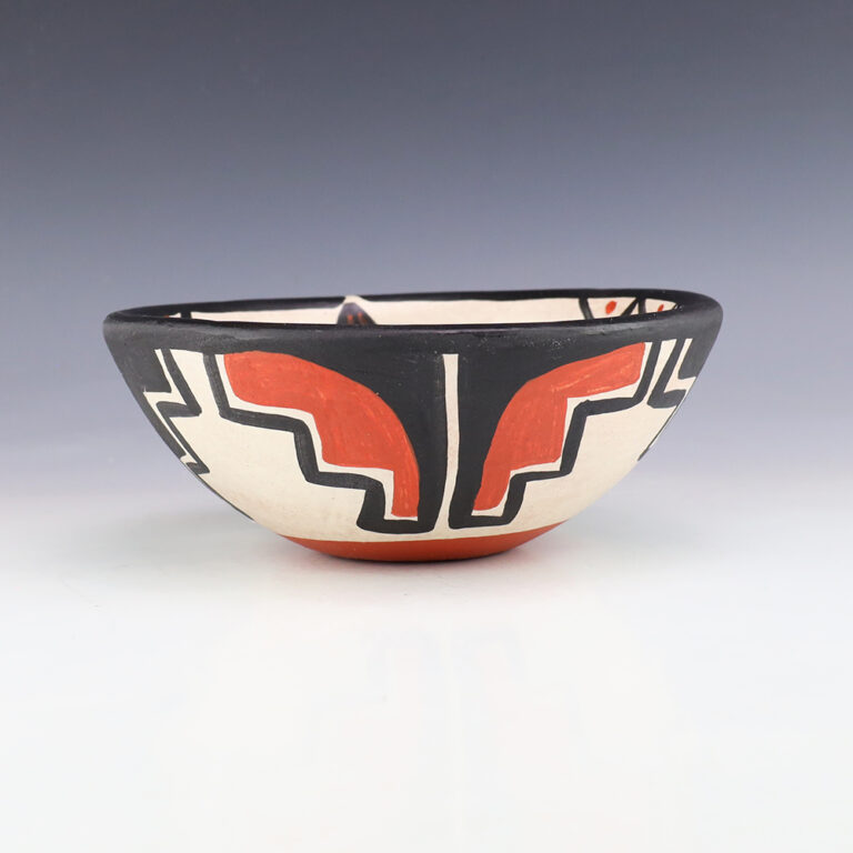 NATIVE AMERICAN SANTO DOMINGO KEWA HUMMINGBIRD POTTERY BOWL BY ROSE ...