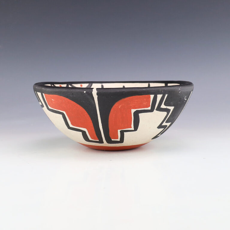 NATIVE AMERICAN SANTO DOMINGO KEWA HUMMINGBIRD POTTERY BOWL BY ROSE ...