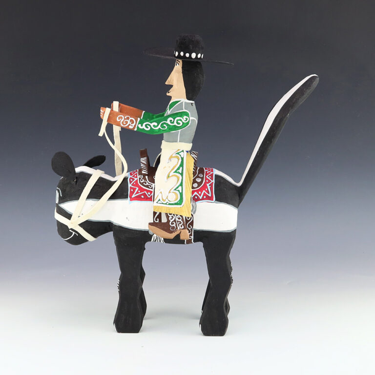 NAVAJO FOLK ART COWBOY RIDING A SKUNK BY DELBERT BUCK | The Crow and ...