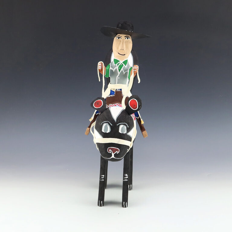 NAVAJO FOLK ART COWBOY RIDING A SKUNK BY DELBERT BUCK | The Crow and ...