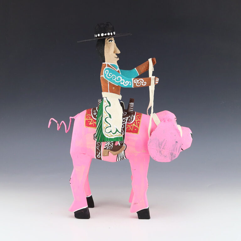 COWBOY RIDING A PIG BY DELBERT BUCK NAVAJO FOLK ART | The Crow and The ...