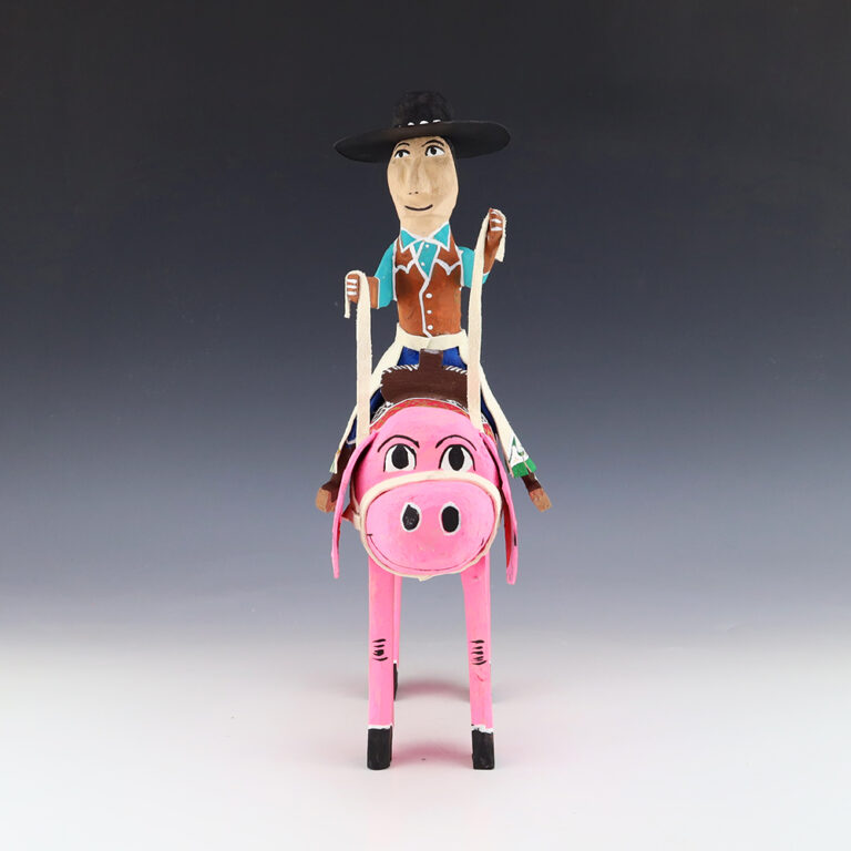 COWBOY RIDING A PIG BY DELBERT BUCK NAVAJO FOLK ART | The Crow and The ...