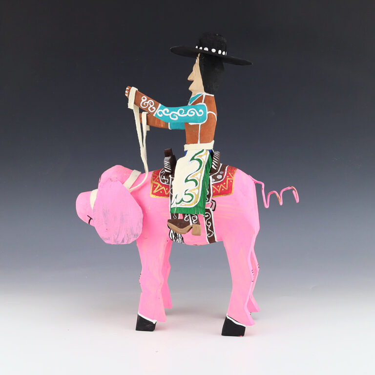 COWBOY RIDING A PIG BY DELBERT BUCK NAVAJO FOLK ART | The Crow and The ...