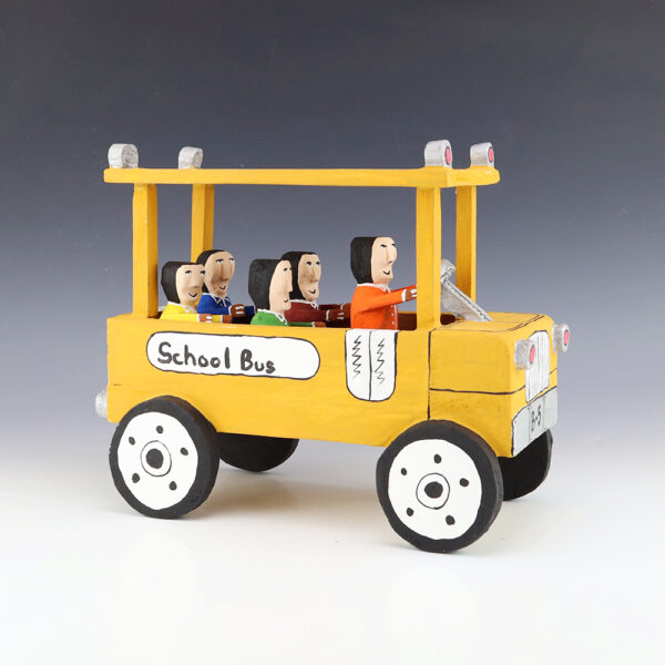 FOLK ART SCHOOL BUS BY DELBERT BUCK NAVAJO | The Crow and The Cactus