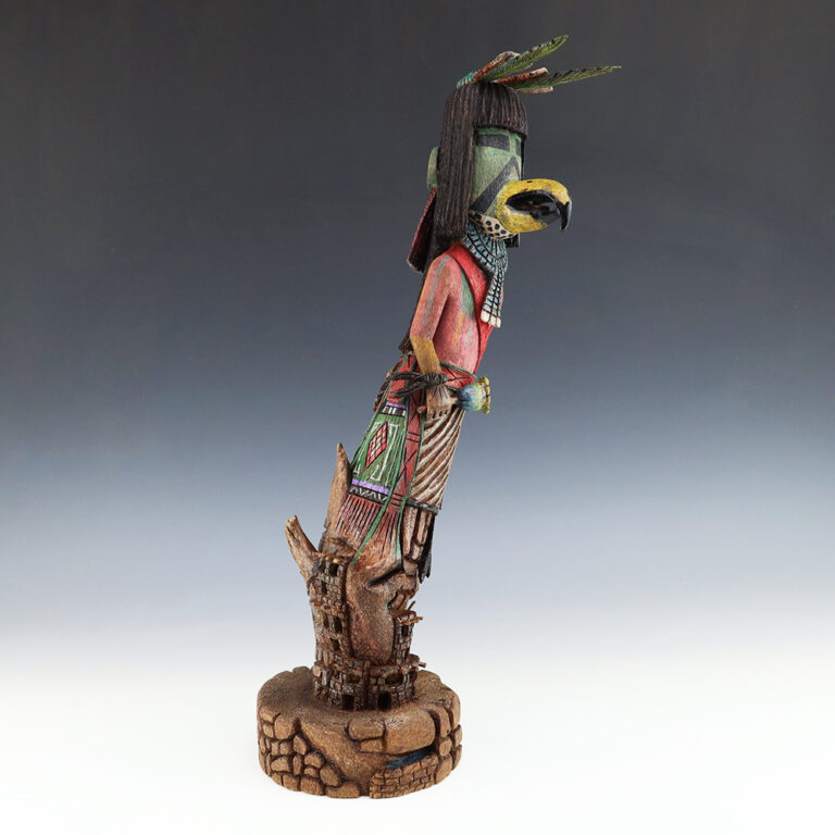 HOPI RED TAIL HAWK KACHINA BY LOGAN HONANIE | The Crow and The Cactus