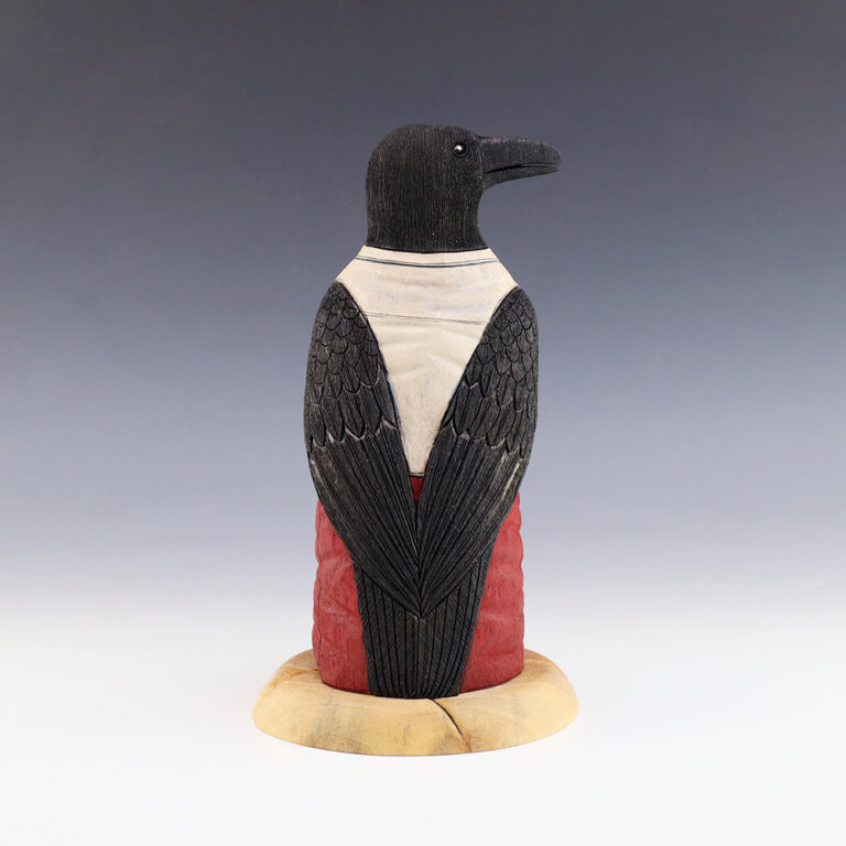 FOLK ART CROW BY ORLEEN & RAY LANSING NAVAJO | The Crow and The Cactus