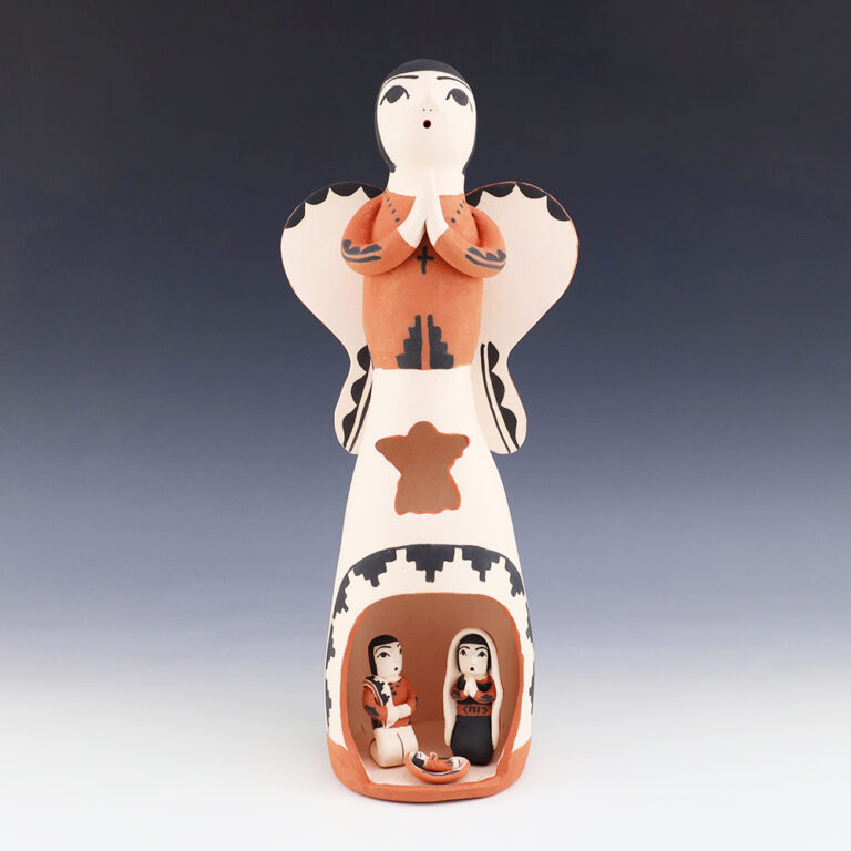 NATIVE AMERICAN KEWA POTTERY ANGEL & NATIVITY BY ANGEL & RALPH BAILON ...