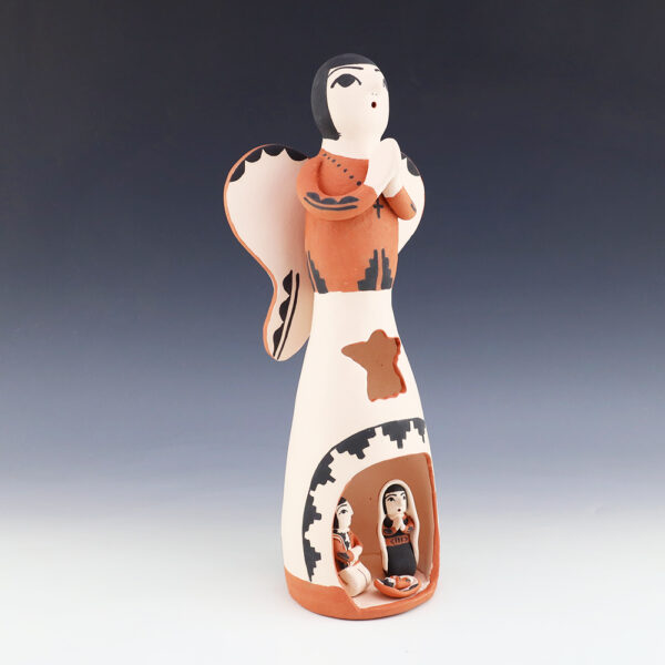 NATIVE AMERICAN KEWA POTTERY ANGEL & NATIVITY BY ANGEL & RALPH BAILON ...