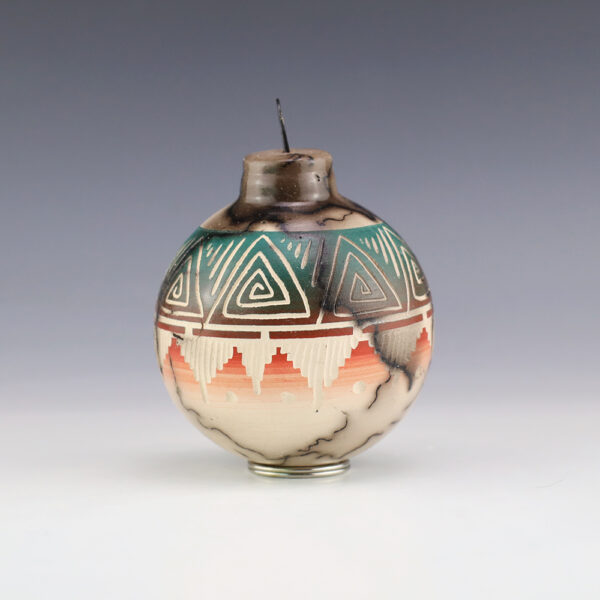 POTTERY ORNAMENT BY RONALD SMITH NAVAJO | The Crow and The Cactus