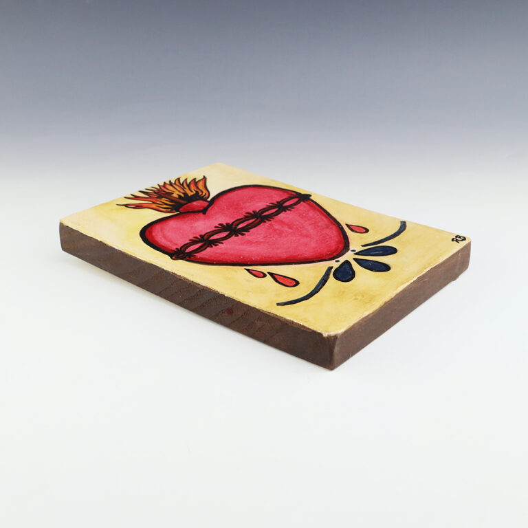 NEW MEXICO RETABLO SACRED HEART | The Crow and The Cactus