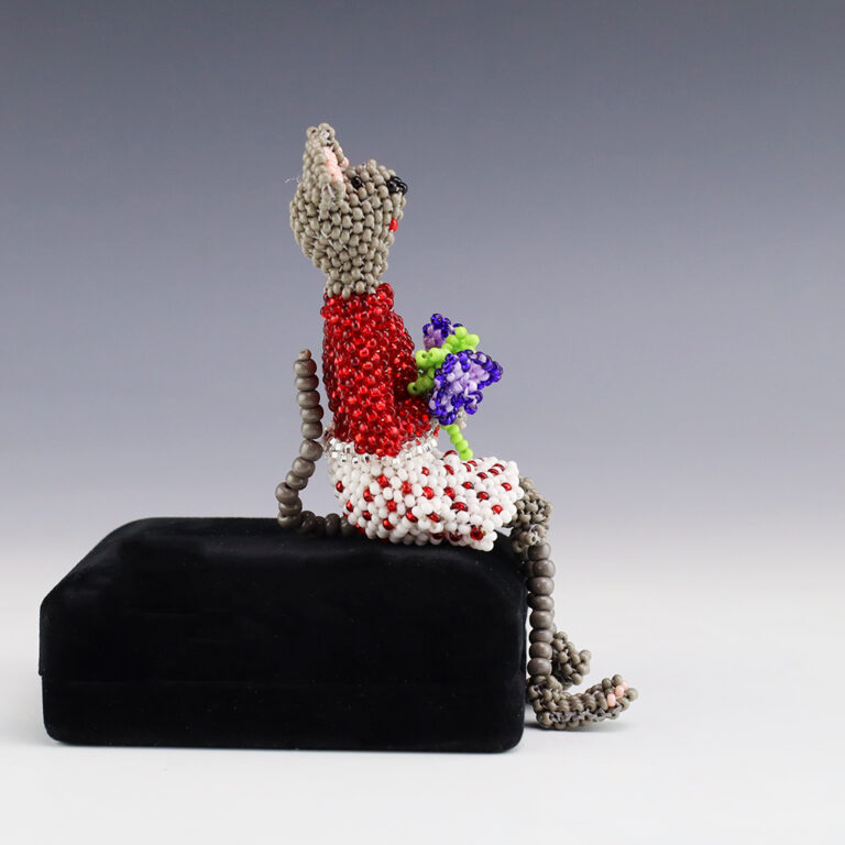 ZUNI BEADED MOUSE WITH FLOWERS BY LORENA LAAHTY | The Crow and The Cactus