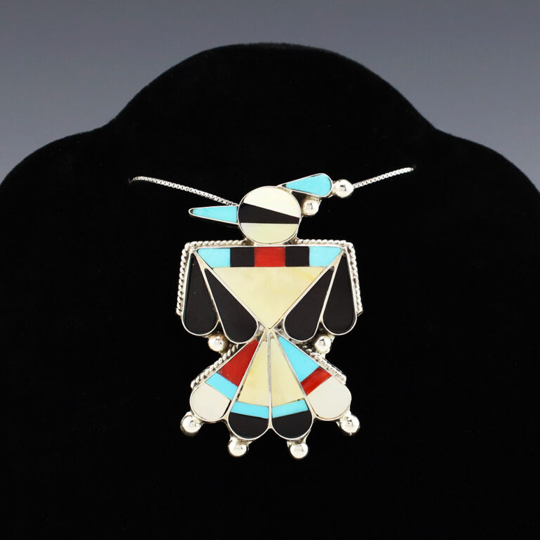 ZUNI INLAY THUNDERBIRD PIN/PENDANT BY FABIAN CELLICION | The Crow and ...