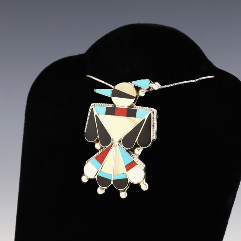 ZUNI INLAY THUNDERBIRD PIN/PENDANT BY FABIAN CELLICION | The Crow and ...