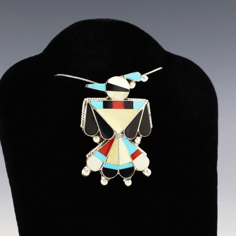 ZUNI INLAY THUNDERBIRD PIN/PENDANT BY FABIAN CELLICION | The Crow and ...