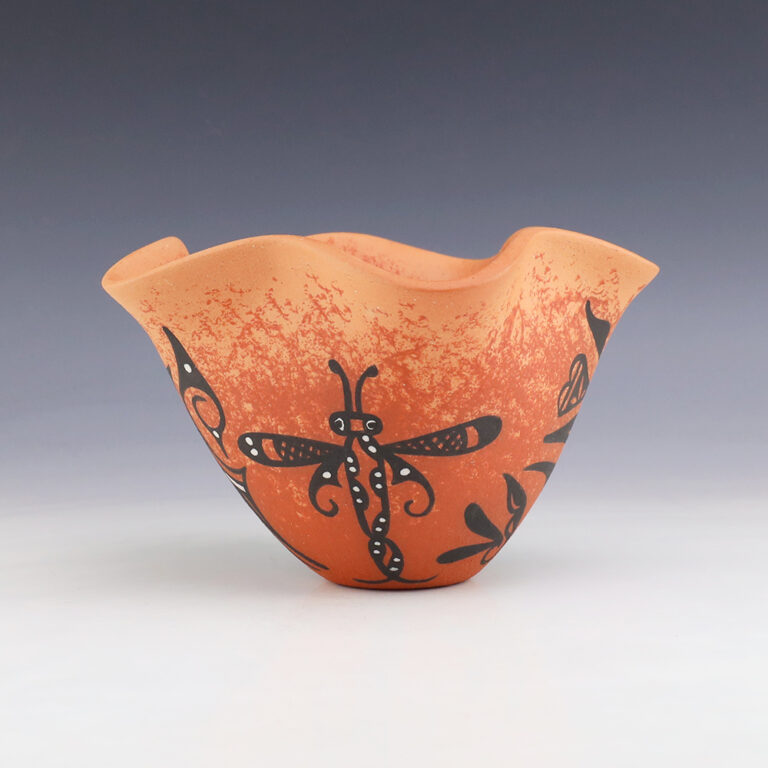 NATIVE AMERICAN ZUNI DRAGONFLY POTTERY BOWL BY LORENDA CELLICION | The ...