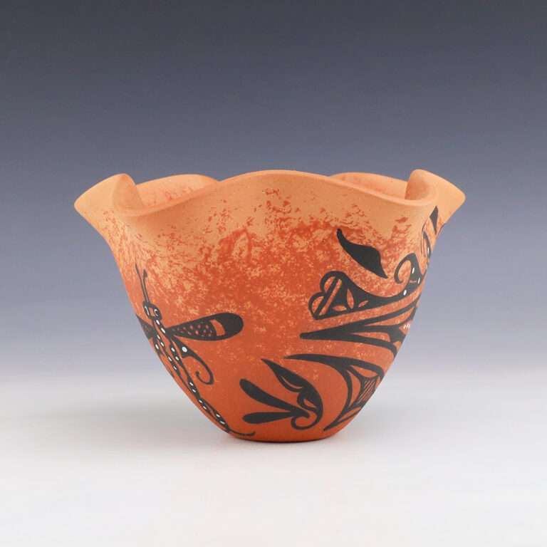 NATIVE AMERICAN ZUNI DRAGONFLY POTTERY BOWL BY LORENDA CELLICION | The ...