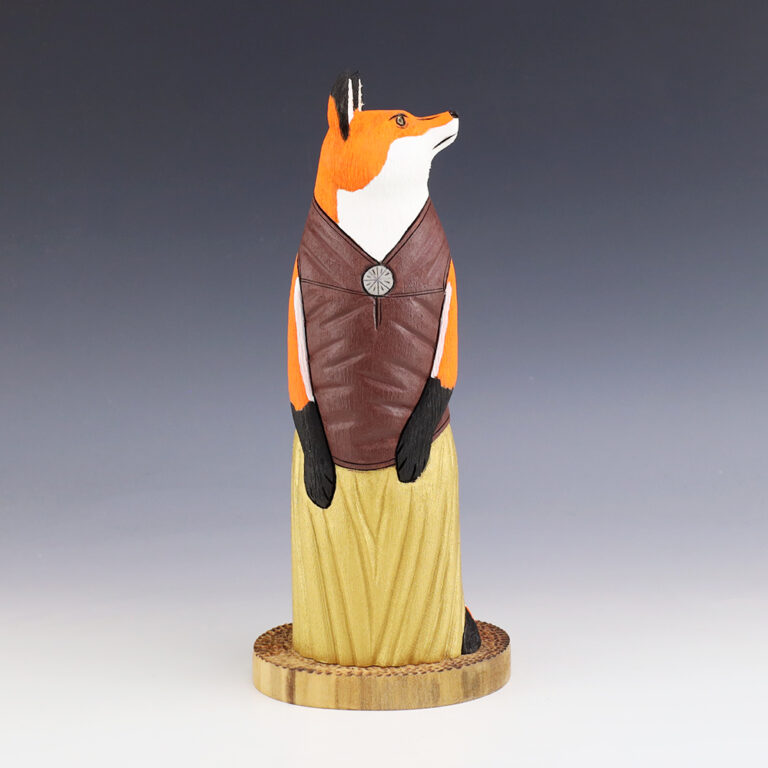 NATIVE AMERICAN NAVAJO FOLK ART FOX BY ORLEEN & RAY LANSING | The Crow ...