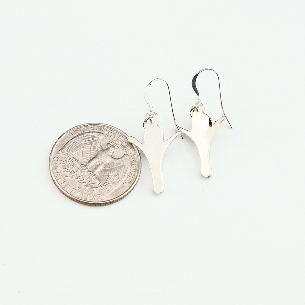 NATIVE AMERICAN NAVAJO STERLING SILVER & CORAL EARRINGS BY ROSIE CHEE ...