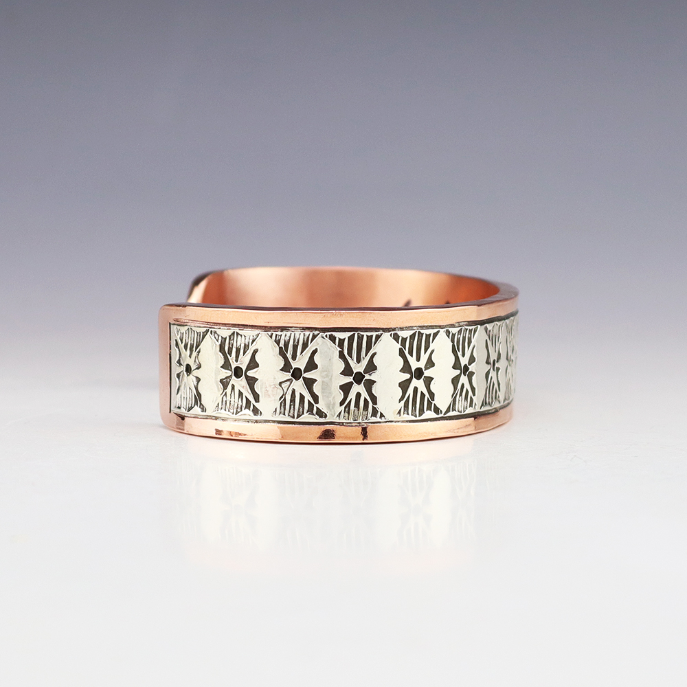 NATIVE AMERICAN NAVAJO STERLING SILVER & COPPER BRACELET 8 | The Crow ...