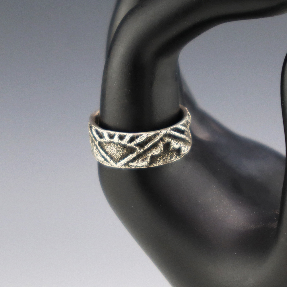 NATIVE AMERICAN KEWA STERLING SILVER RING BY GILBERT “DINO” GARCIA 9 ...