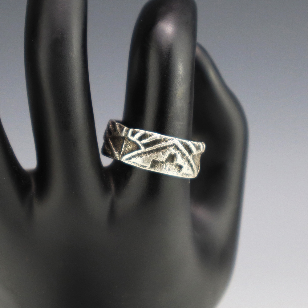 NATIVE AMERICAN KEWA STERLING SILVER RING BY GILBERT “DINO” GARCIA 9 ...
