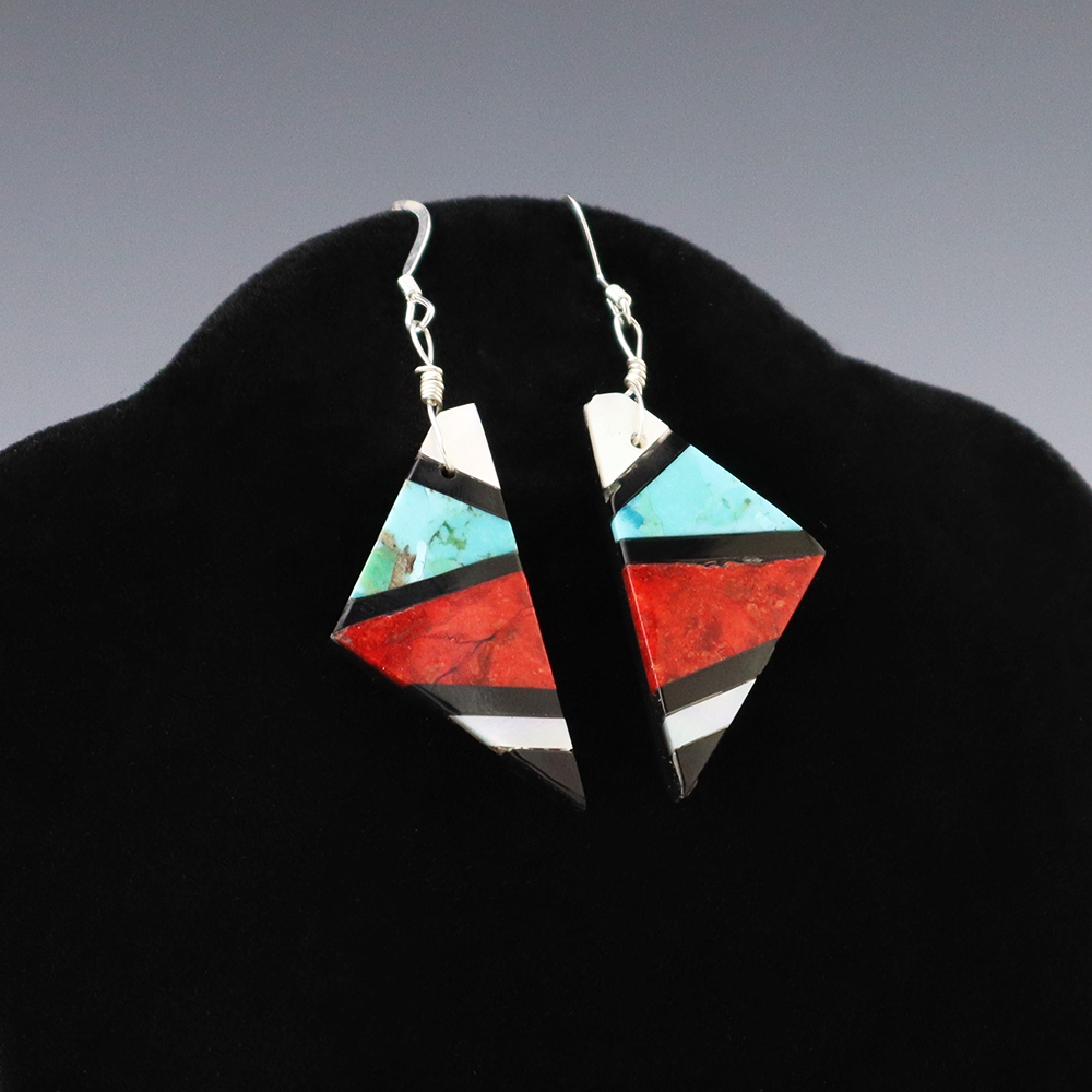NATIVE AMERICAN KEWA MOSAIC EARRINGS BY TOREVIA CRESPIN | The Crow and ...