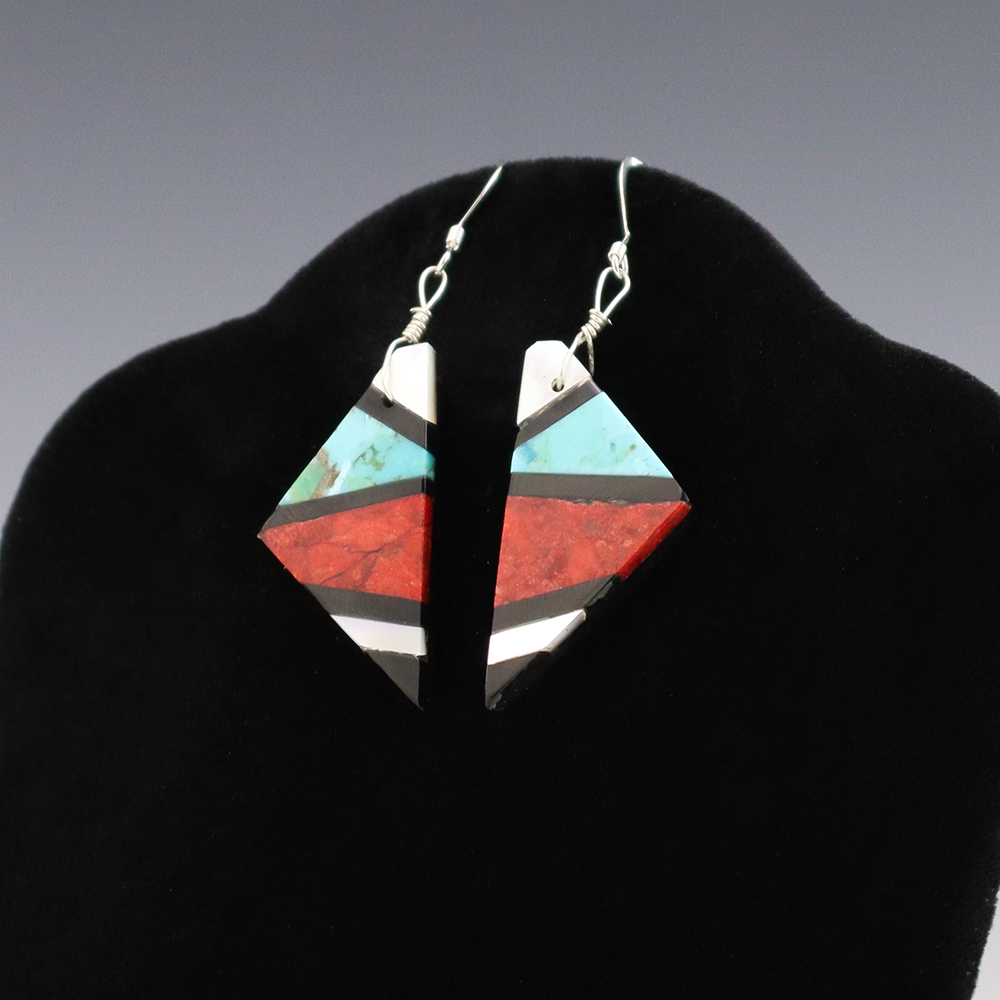 NATIVE AMERICAN KEWA MOSAIC EARRINGS BY TOREVIA CRESPIN | The Crow and ...
